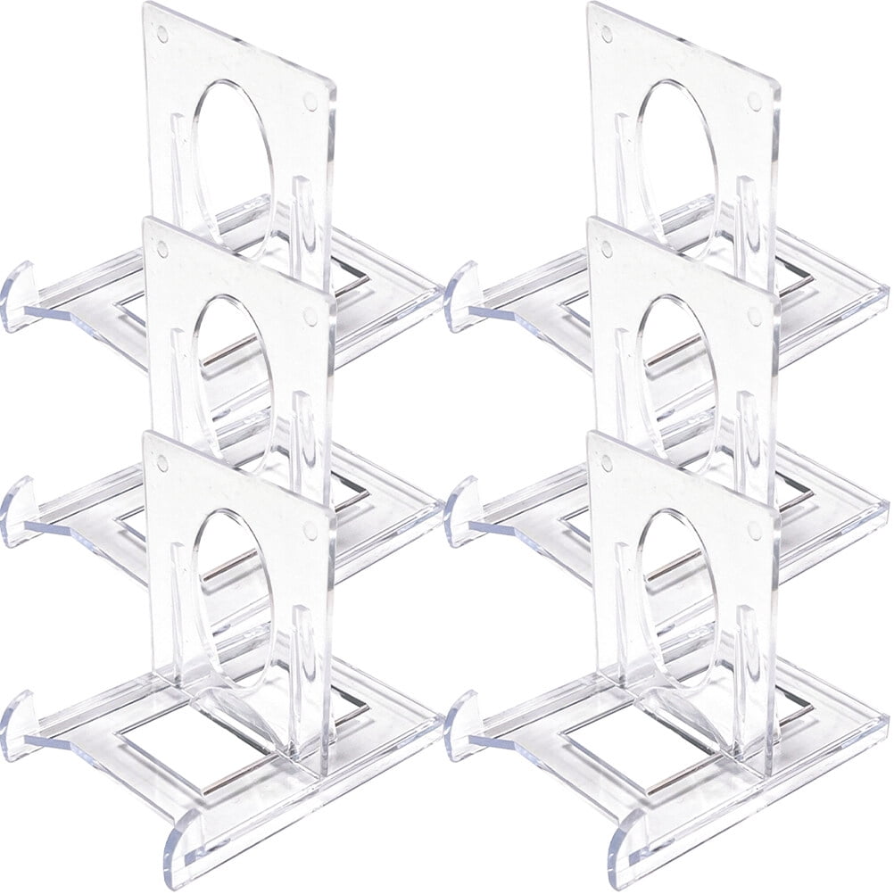 Raindrops Plate Easel Stand Transparent Collectors Office Use 6Pcs 2 ...