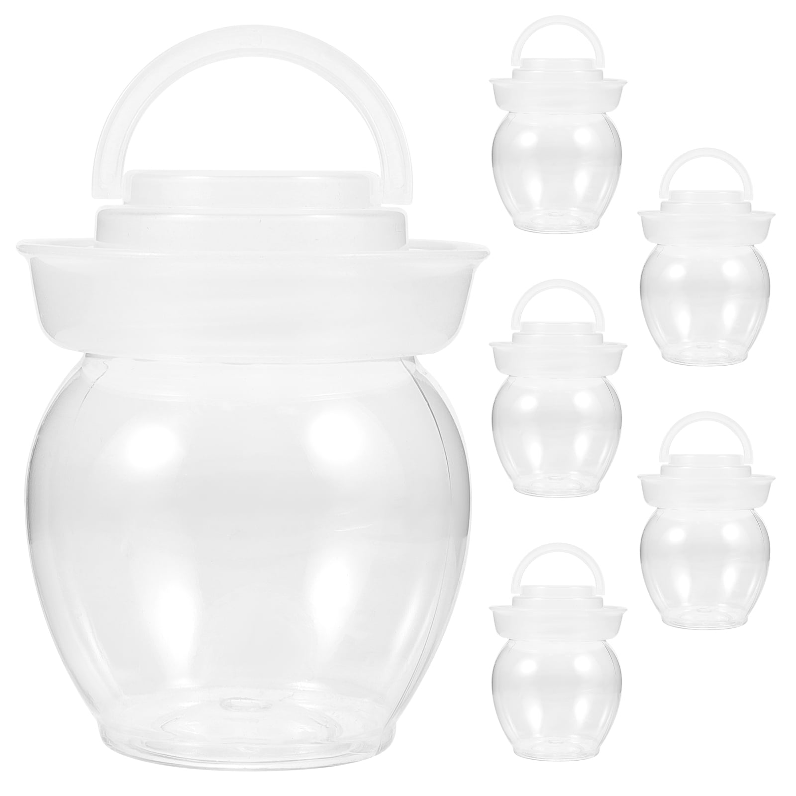 ORDDIART Airtight Design Plastic Pickle Jar for Storage Transparent ...