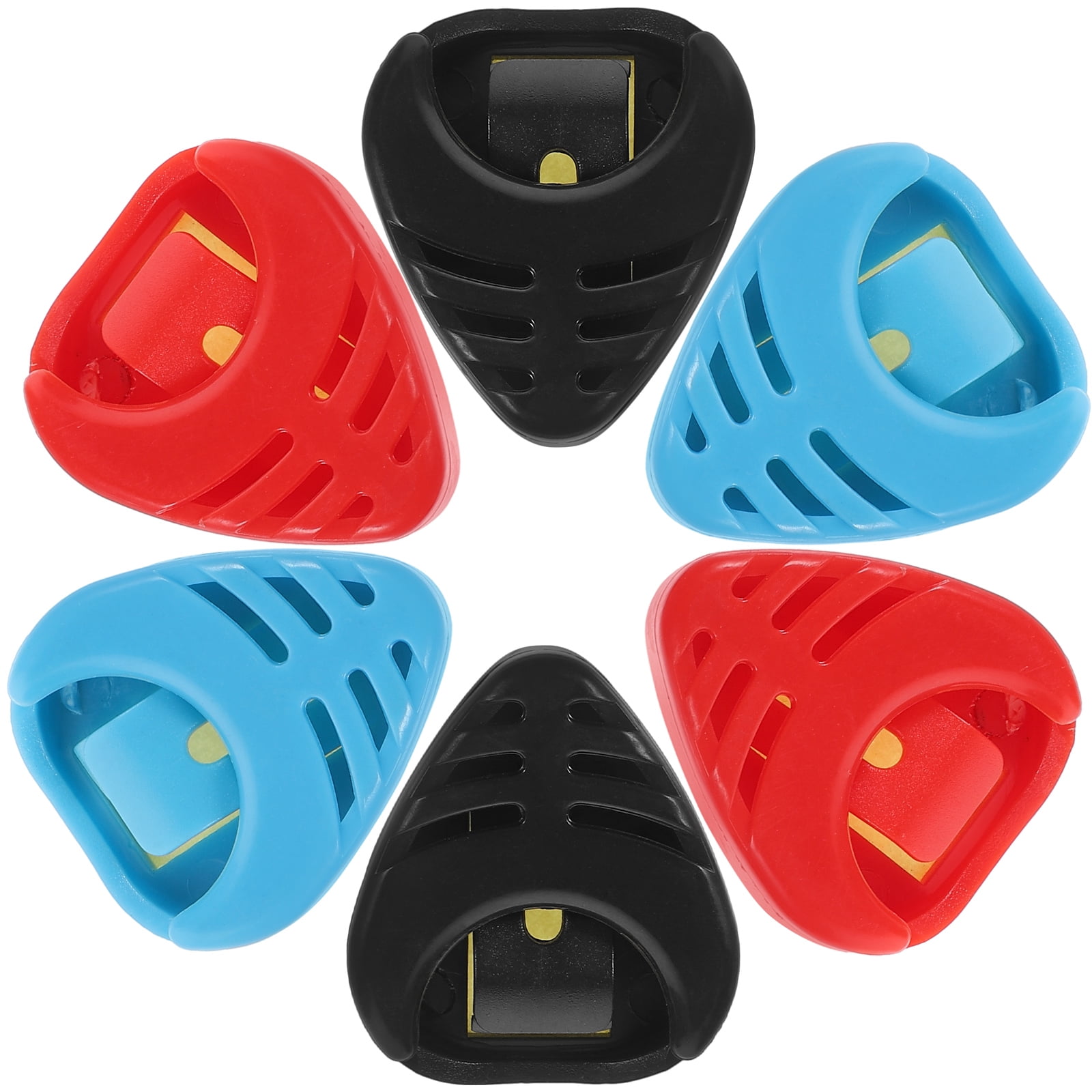 6pcs Plastic Guitar Pick Storage Box Drop-shaped Guitar Clip Box Paste ...