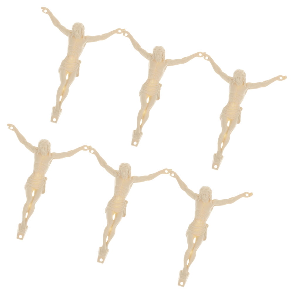 Masteelf 6pcs Plastic Jesus Figurine Small Statue Model Manual ...