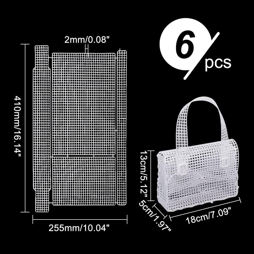 6pcs Plastic Mesh CanvasSheets for Embroidery Clear Plastic MeshSheets ...