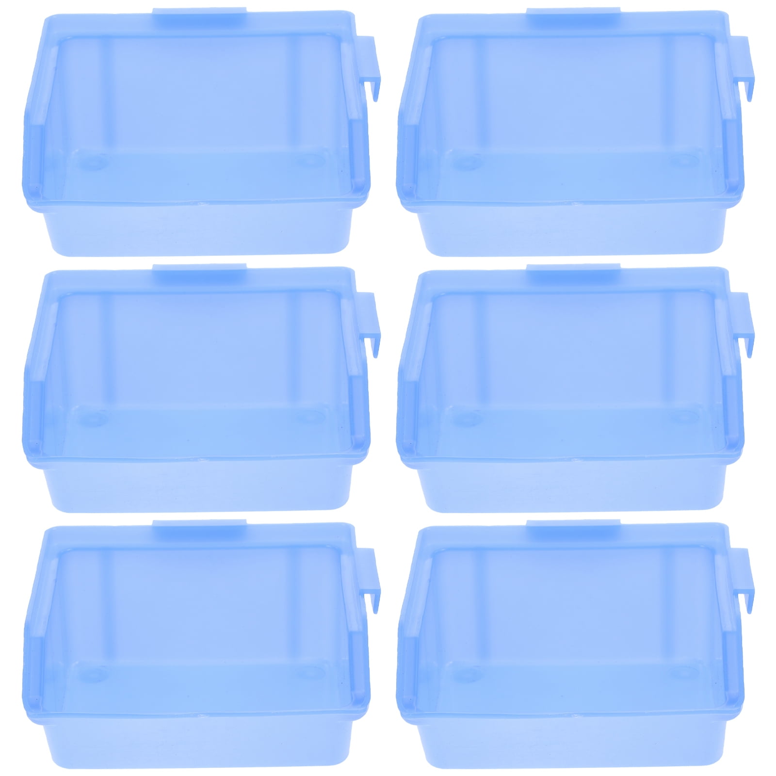 6pcs Plastic Nesting Shelf Bin Boxes Nesting Shelf Storage Boxes ...