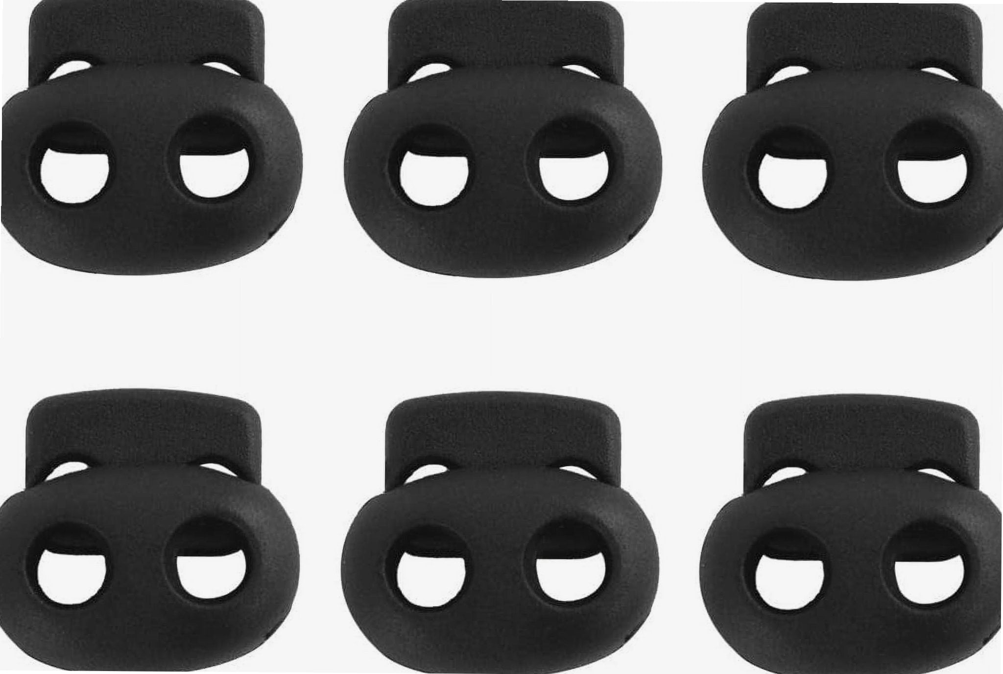 6pcs Plastic Spring Cord Locks Stopper, Double Hole Rope Toggle ...