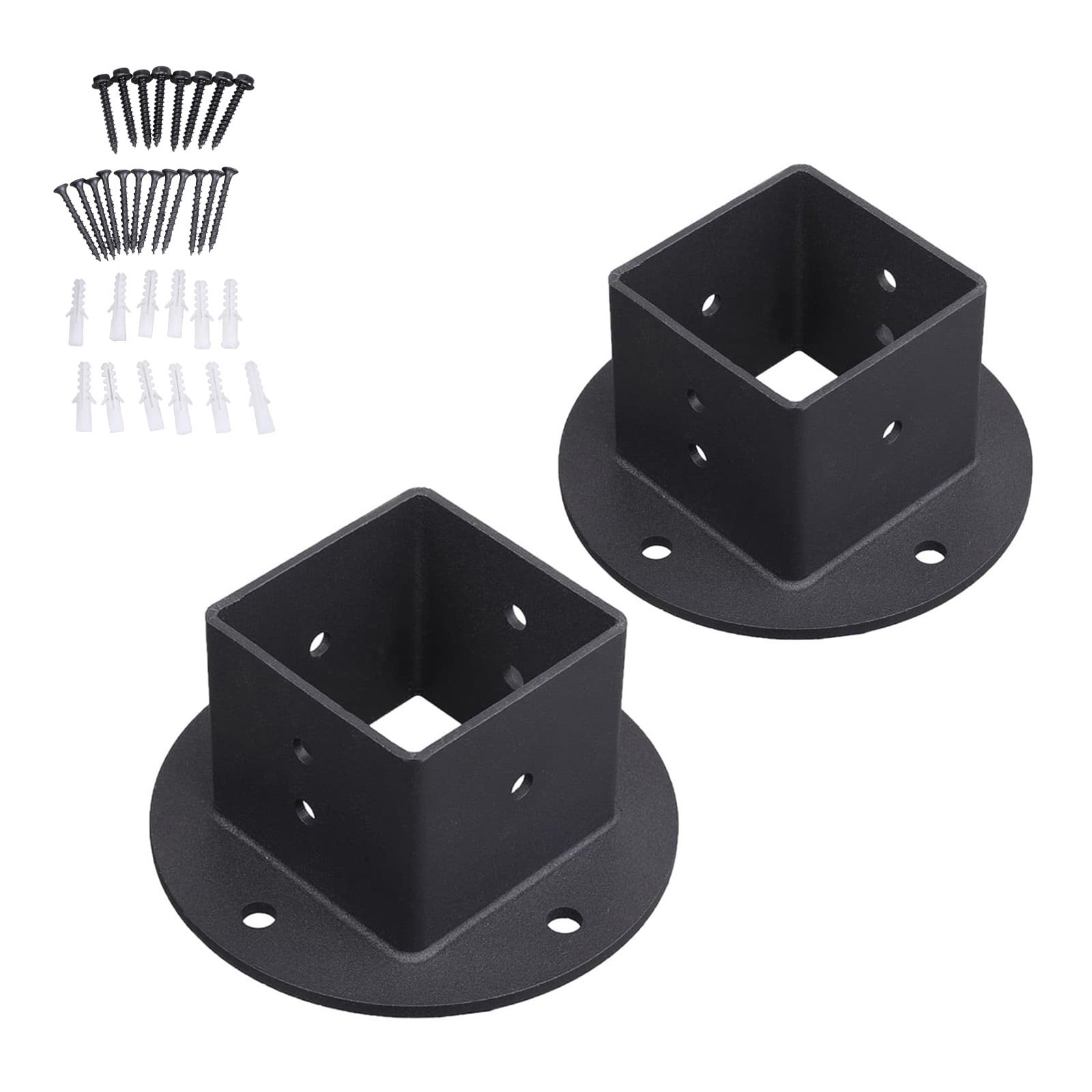 6pcs Portable Sturdy Post Base Anchors for Fence Railings and Privacy ...