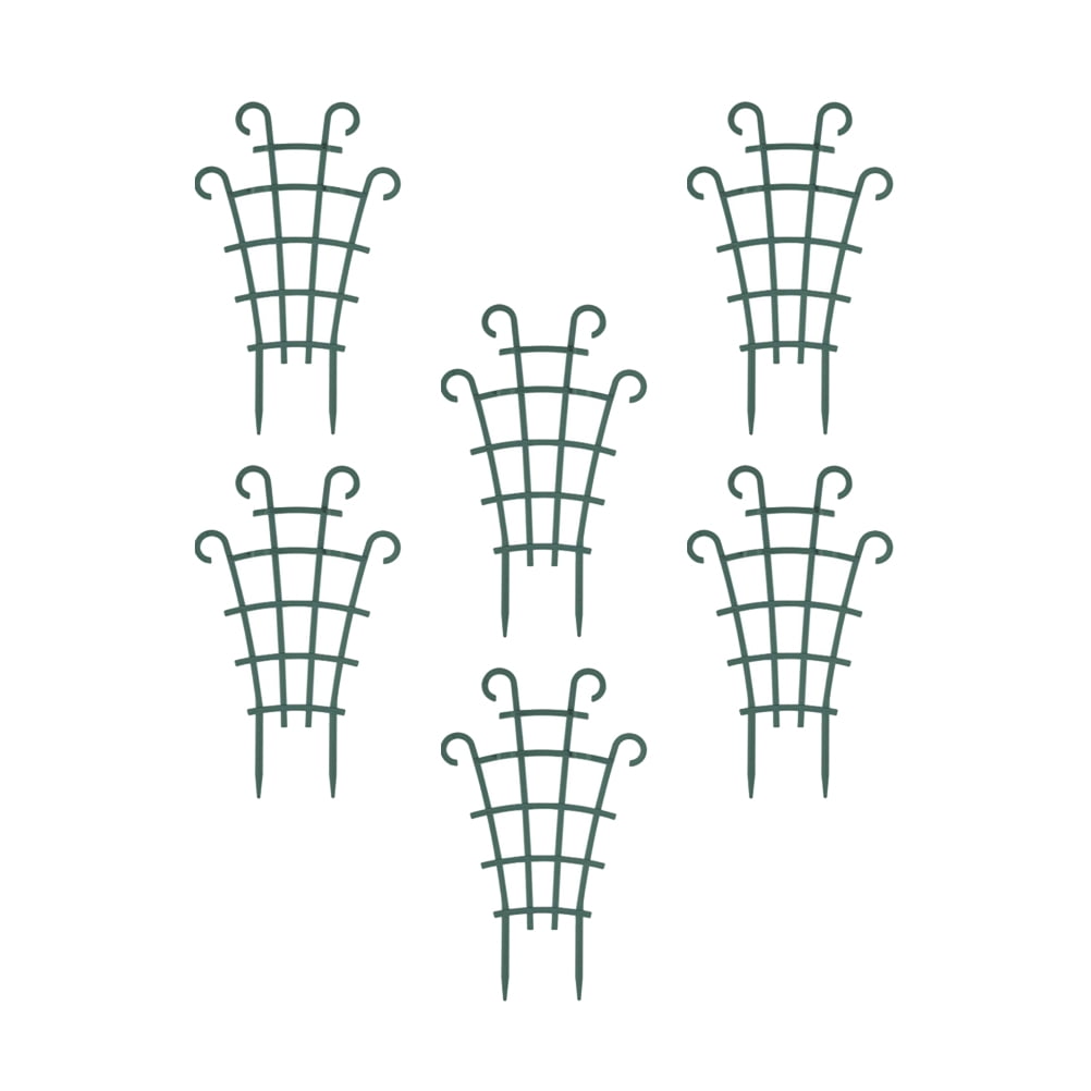 HOMEMAXS Durable Green Plastic Plant Support Frame for Garden 6pcs ...