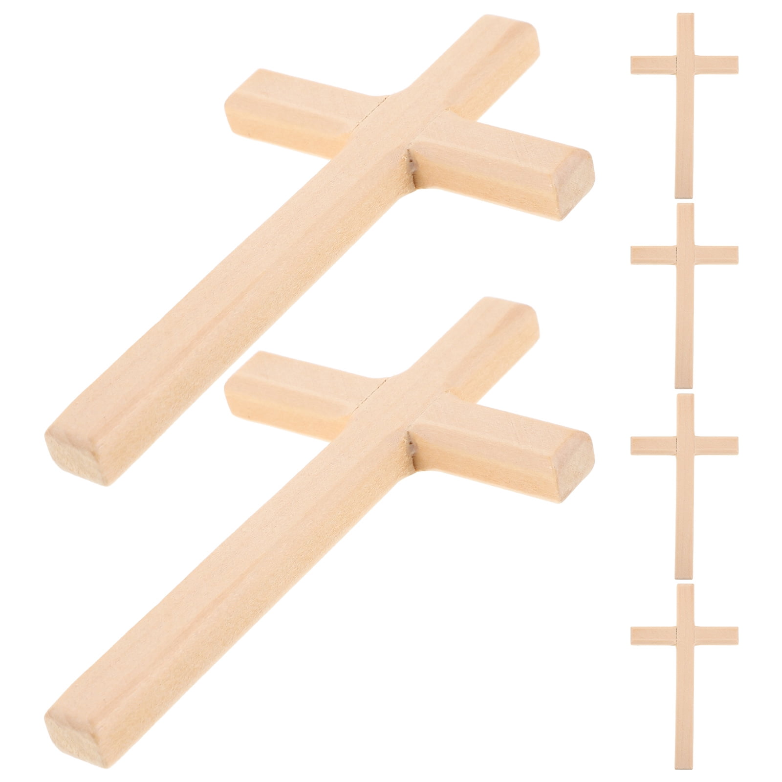 Masteelf Wooden Cross for Decor Khaki Handheld Ornament with Smooth ...