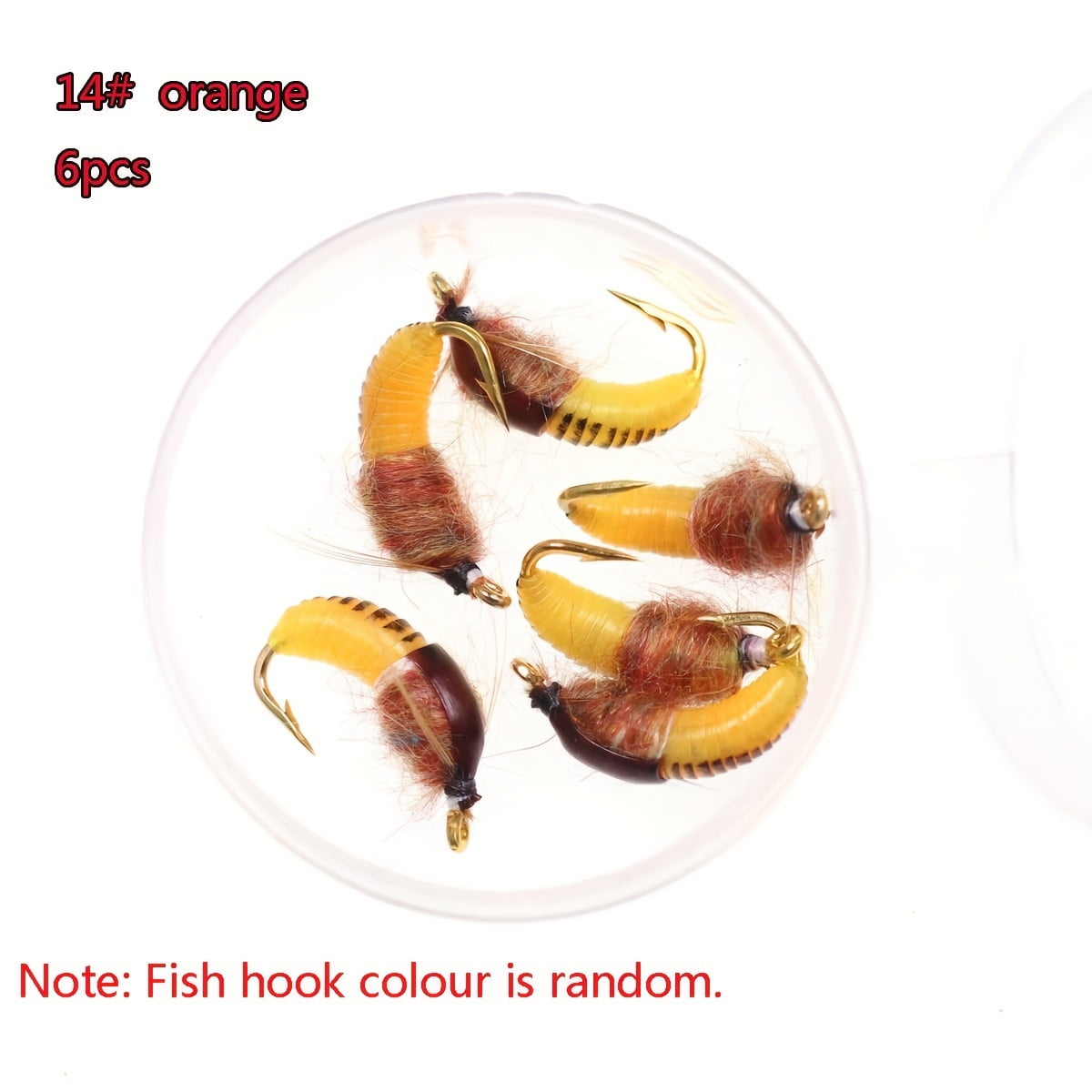 6pcs Premium Fly Fishing Lures - Hand-Tied, Feathered Hooks for Trout ...