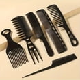 6pcs Professional Barber Dressing Comb Set - Hair Styling Tools for ...