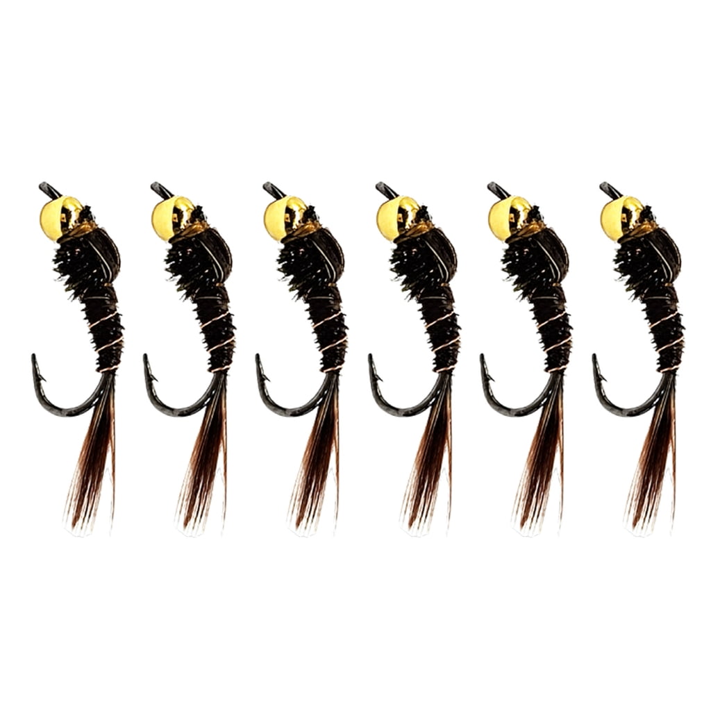 6pcs Professional Fly Fishing Lures Baits With Rustproof Metal Body And ...