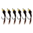 6pcs Professional Fly Fishing Lures Baits With Rustproof Metal Body And ...
