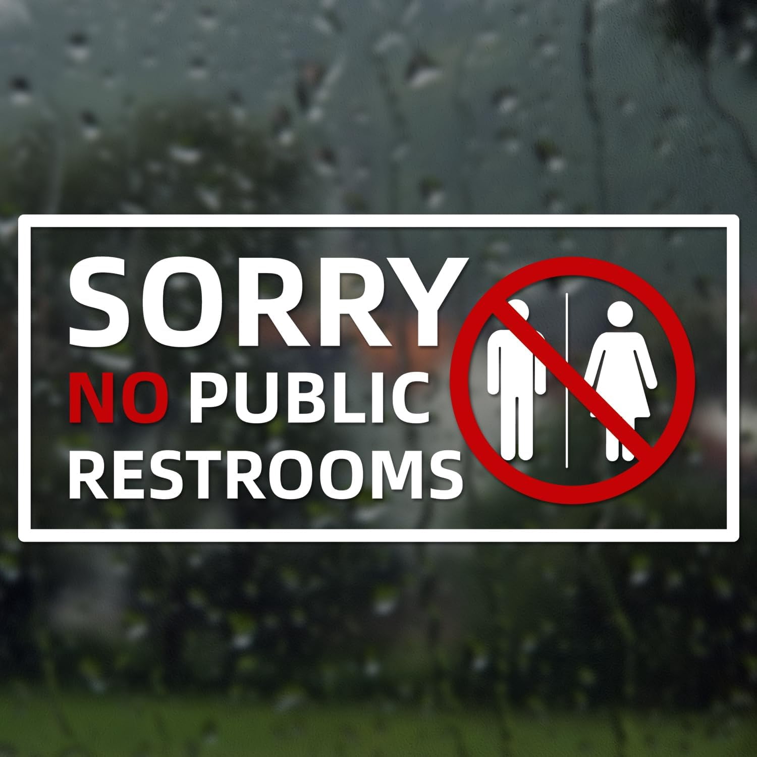 6pcs No Public Restroom Signs, 8.66x3.94 Inch Waterproof Restroom Signs ...