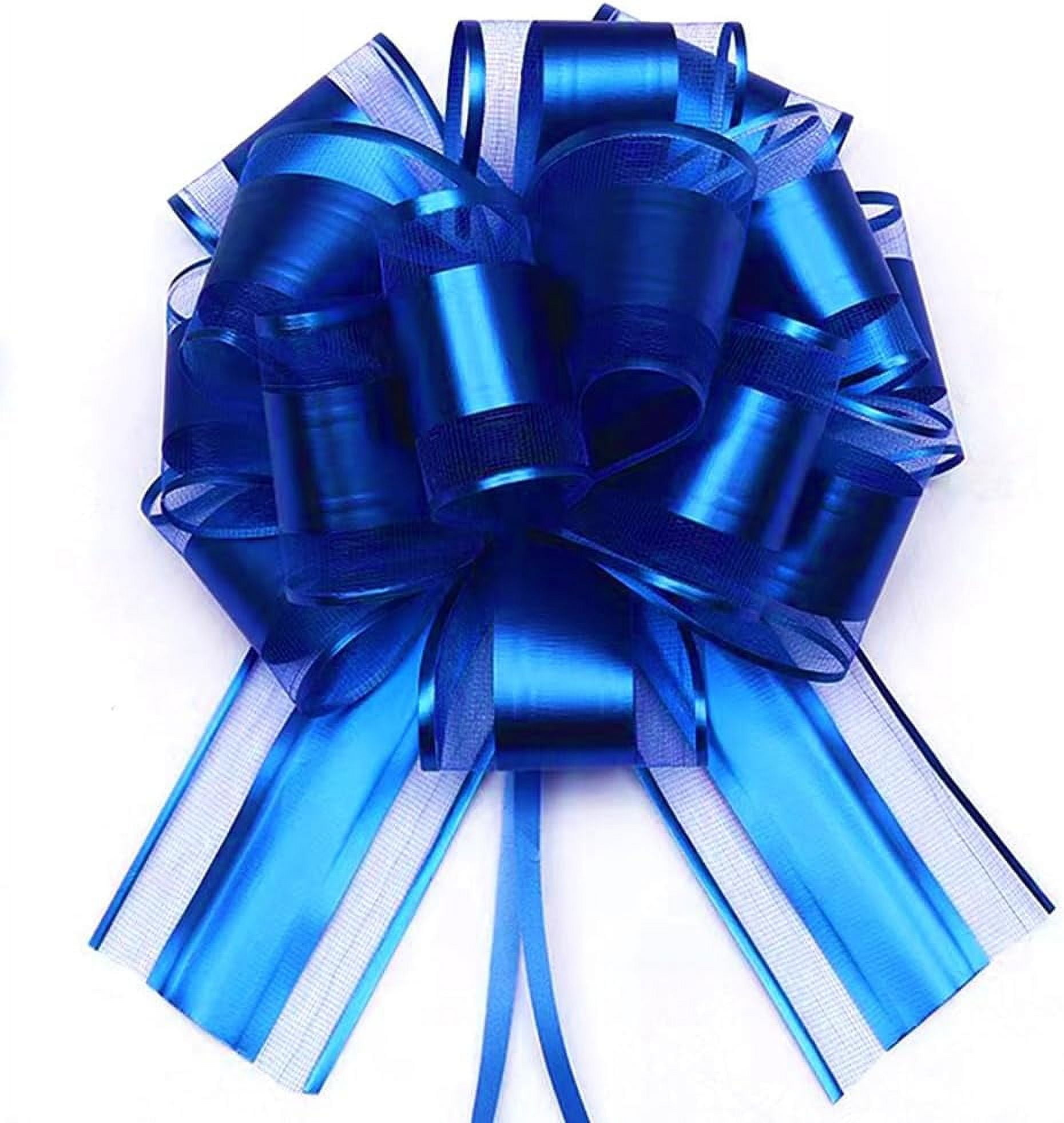 6pcs Pull Bows,Blue Bows for Gift Wrapping Pull Bows for Wedding ...