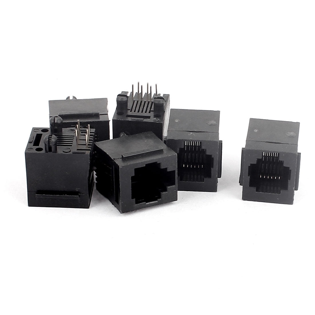 6pcs RJ11 Modular Plug Jack 6P6C PCB Socket Mount Handset Connectors ...