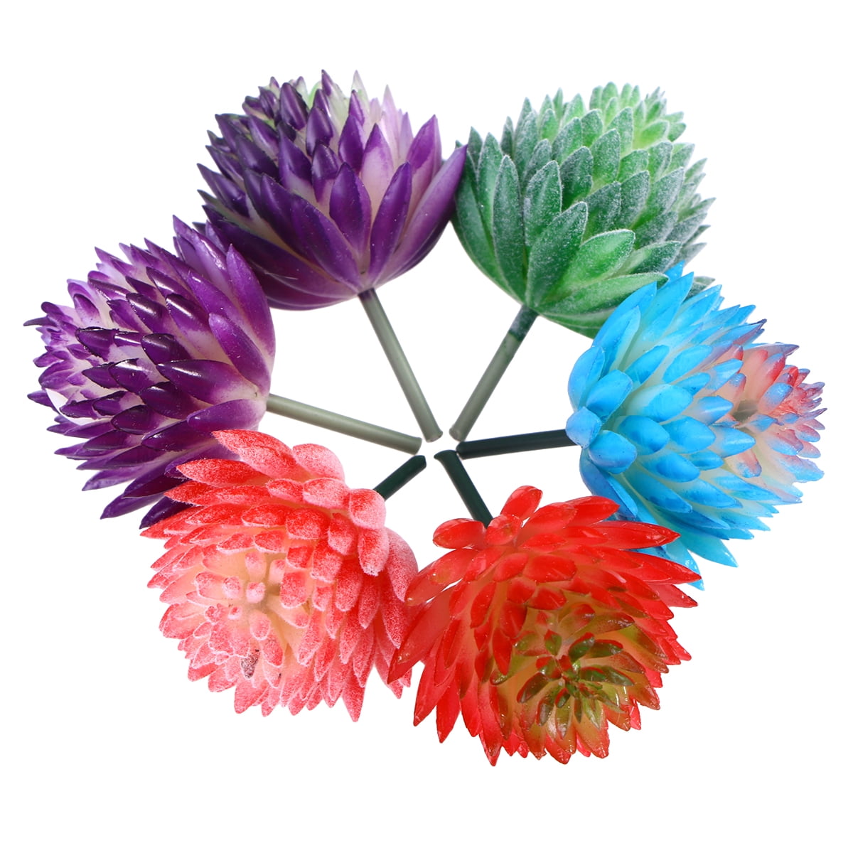 6pcs Realistic Artificial Succulent Cactus Small Plastic DIY Succulent ...