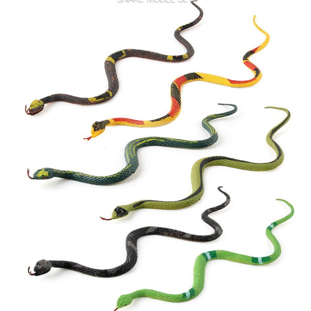 Realistic 6pcs Snake Toy Set, Lifelike PVC Model, Funny Scary Prank ...