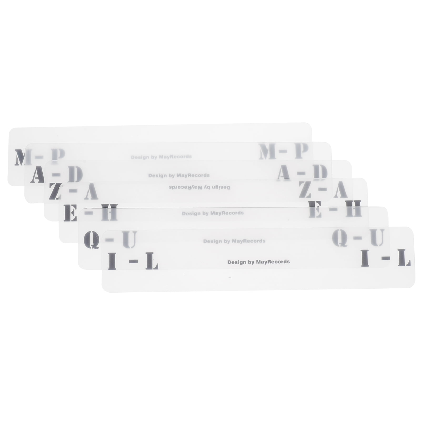 6pcs Record Divider A- Z Horizontal Label Clear Classification ...