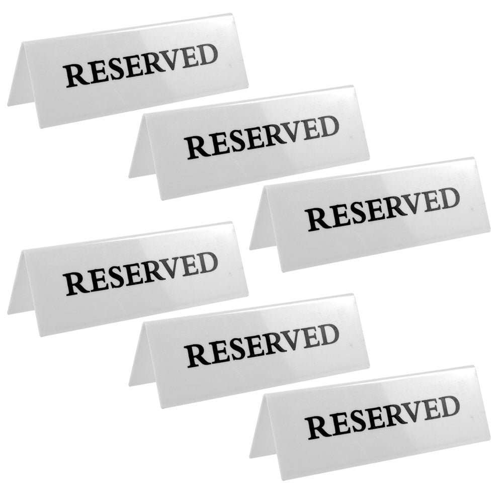 Raindrops White Acrylic Reserved Seating Signs for Various Occasions ...