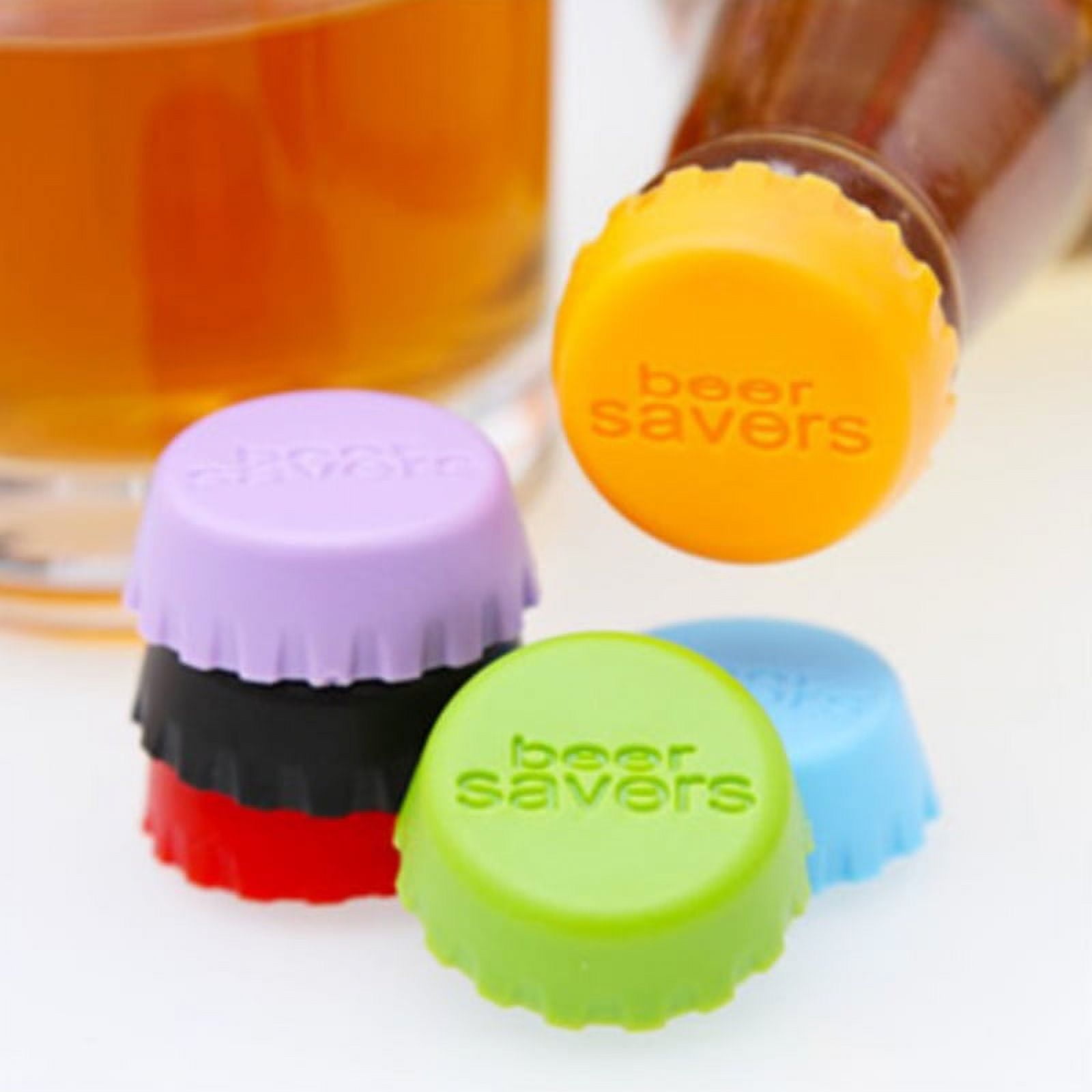 6pcs Reusable Silicone Bottle Caps Beer Cover Soda Cola Lid Wine Saver ...