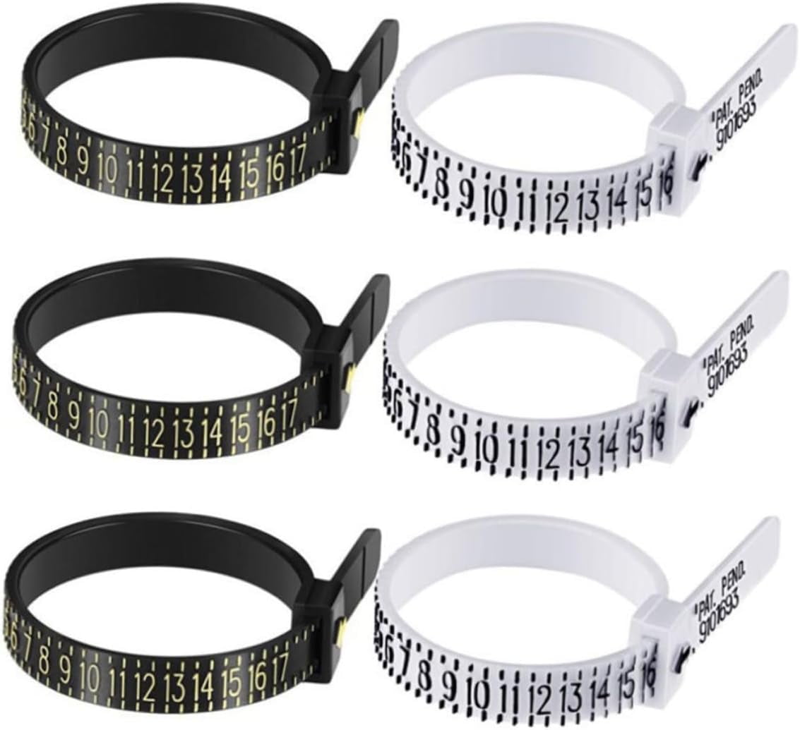 6pcs Rings Ring Size Calculator Finger Ring for Men Merry Die Ring ...
