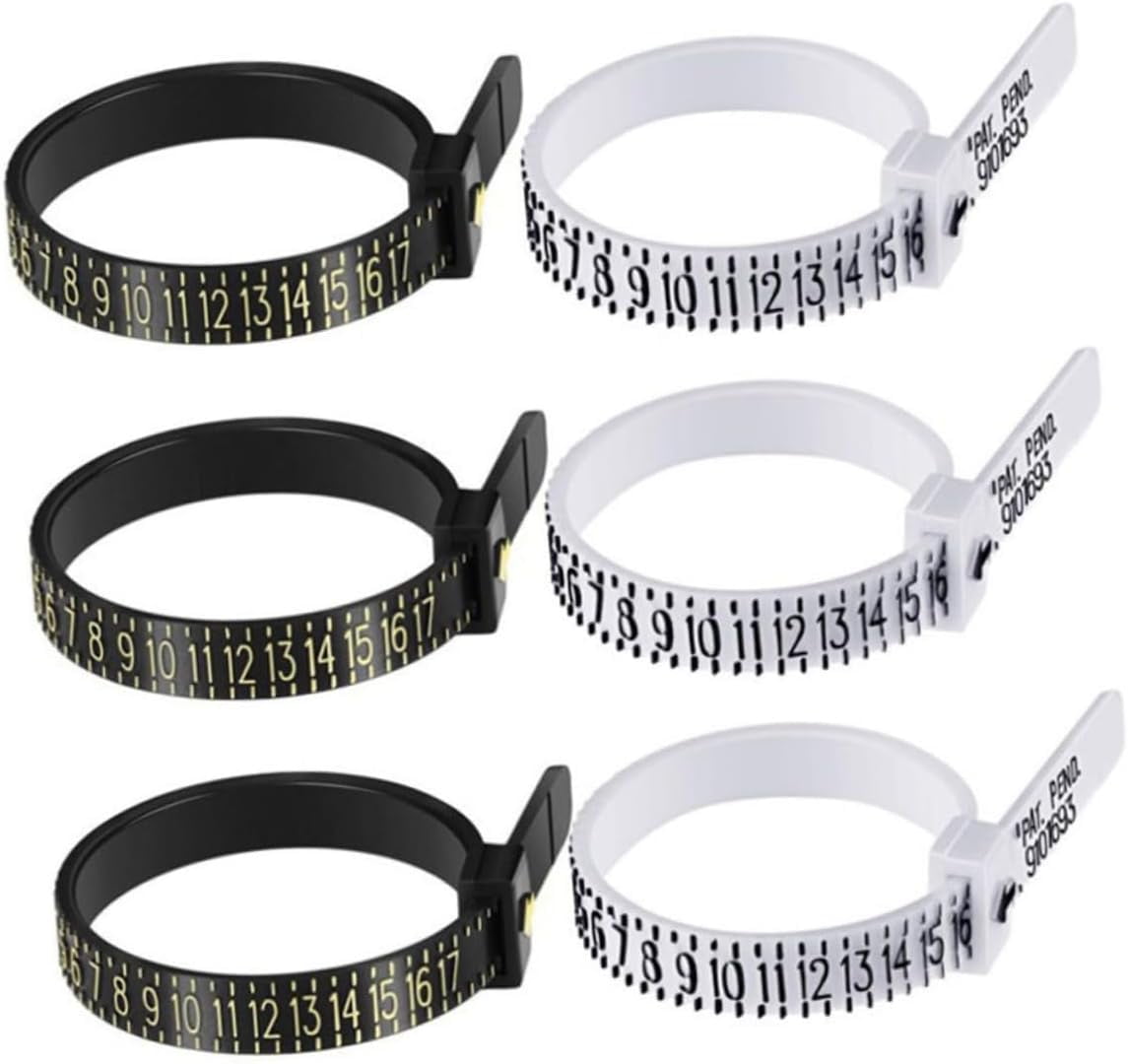 6pcs Rings United States Ring Gauge Tool Finger Measuring Belts ...