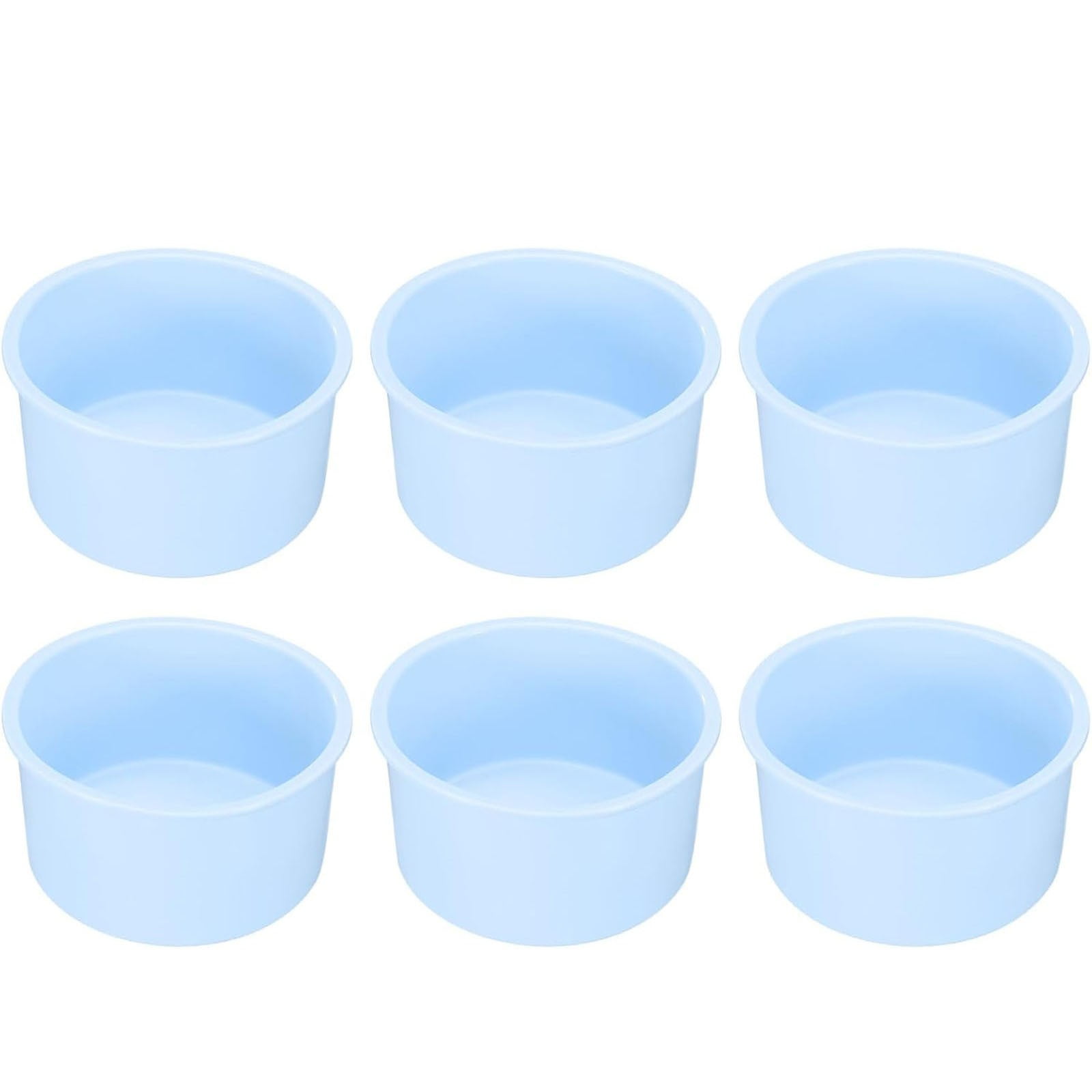 6pcs Round Cake Mould Baking Tray Silicone Mould Cake Embryo Mould Non ...