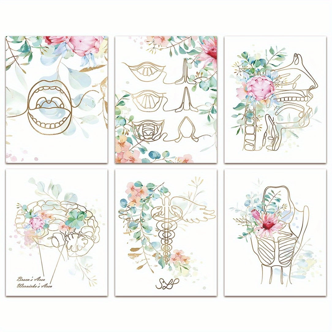 6pcs SLP Graduation Gift Art Prints - Frameless, 20.32x25.4cm Speech ...