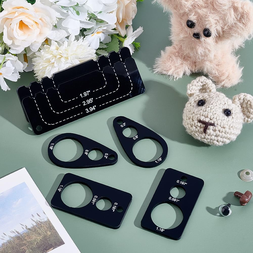 6pcs Safety Eye Measurement Tool Safety Eye Spacing Rulers Safety Eye ...