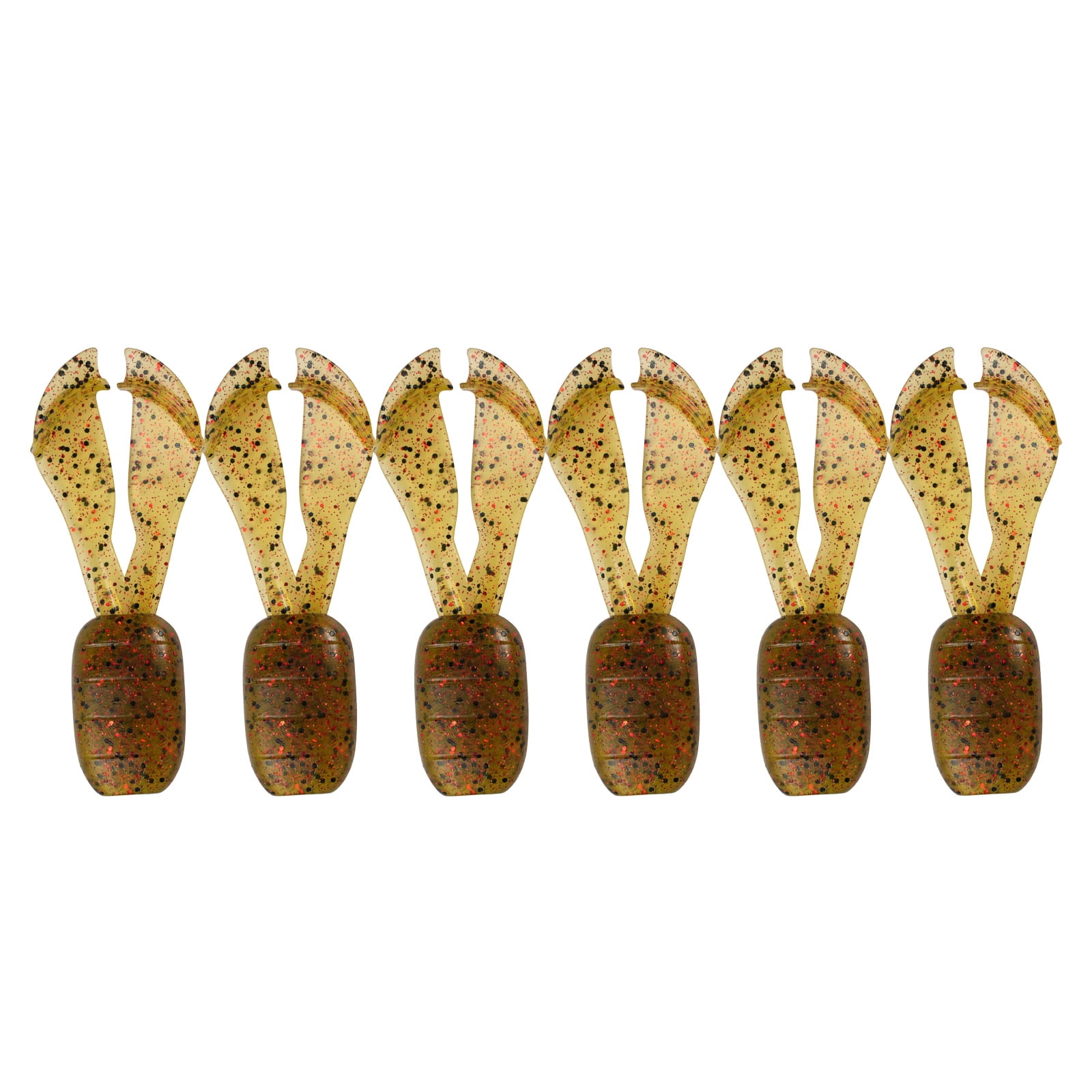 6pcs Salt Enhances Artificial Soft Baits with Camouflages Color Natural ...