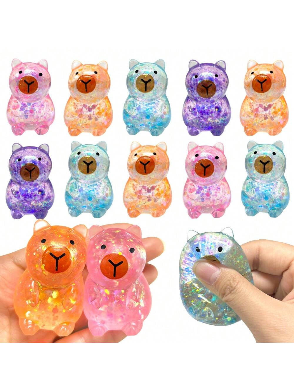 6pcs Sensory Stress Relief Toys Flashing Squeeze Water Droplet Toys 4 ...