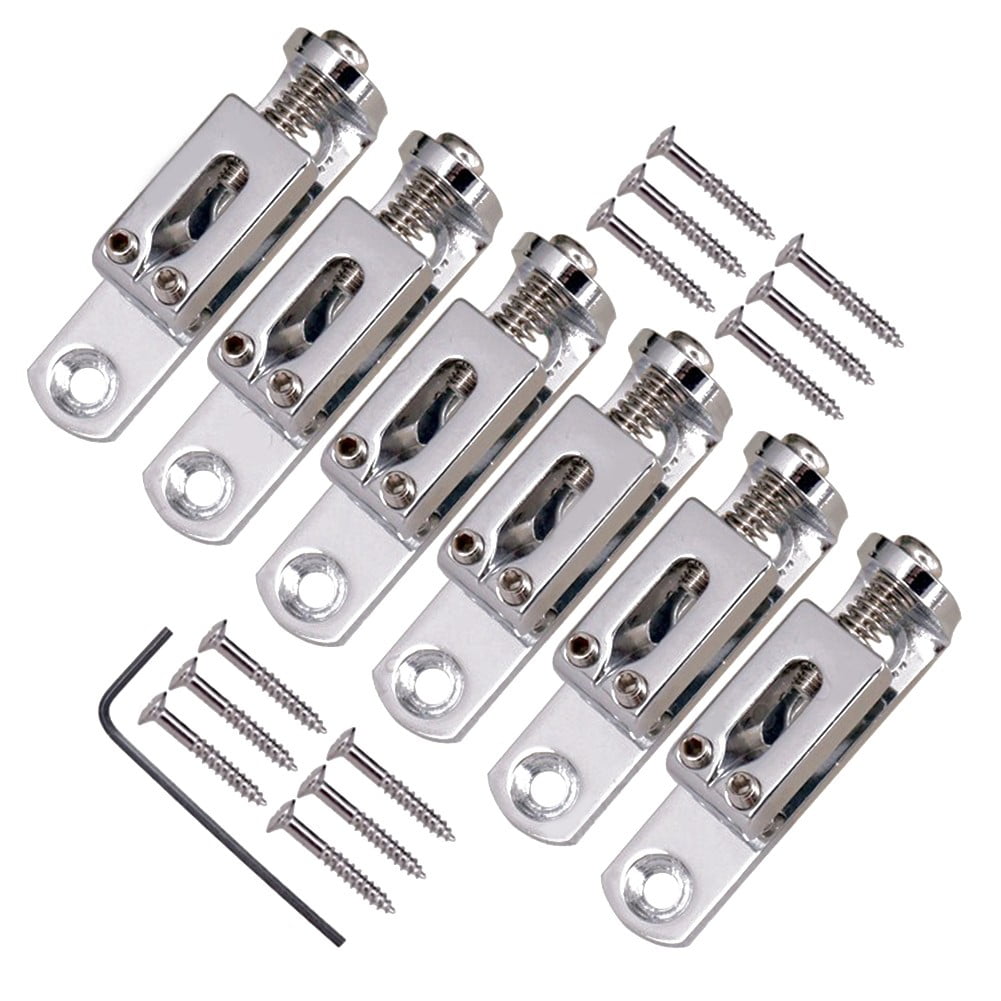 6pcs/Set Individual Guitar Bridge Saddles Tailpiece With Wrench Split ...