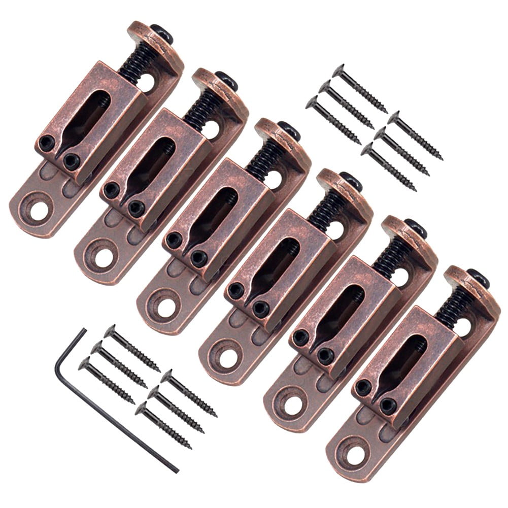 6pcs/Set Individual Guitar Bridge Saddles Tailpiece With Wrench Split ...
