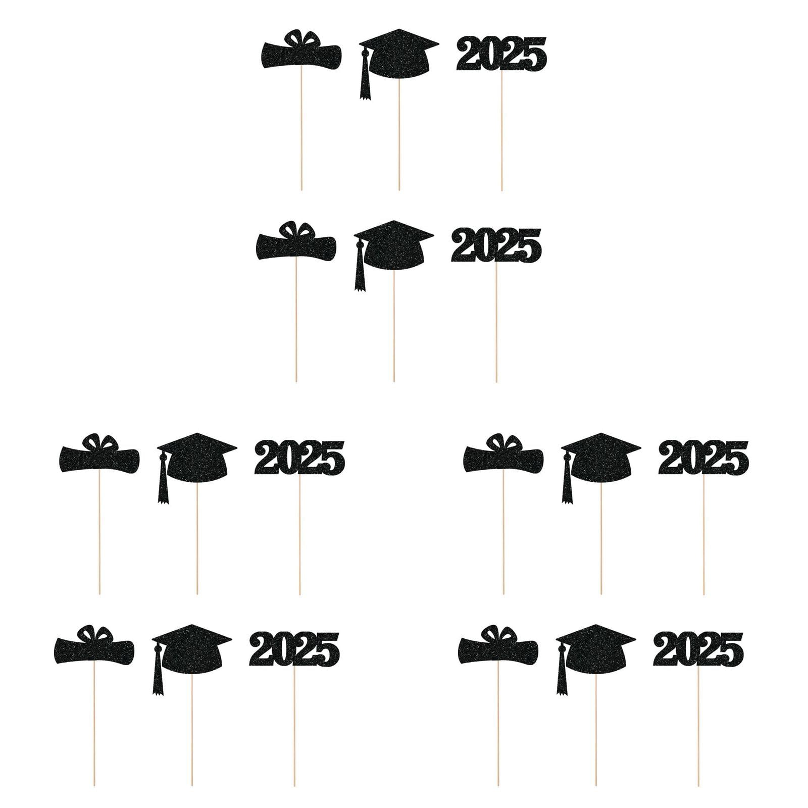 6pcs/Set raduation Party Cake Decoration Insert Cake Inserted Picks ...