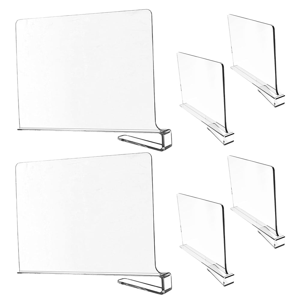 6pcs Plastic Shelf Dividers for Cabinet Closet Multi use Shelf ...