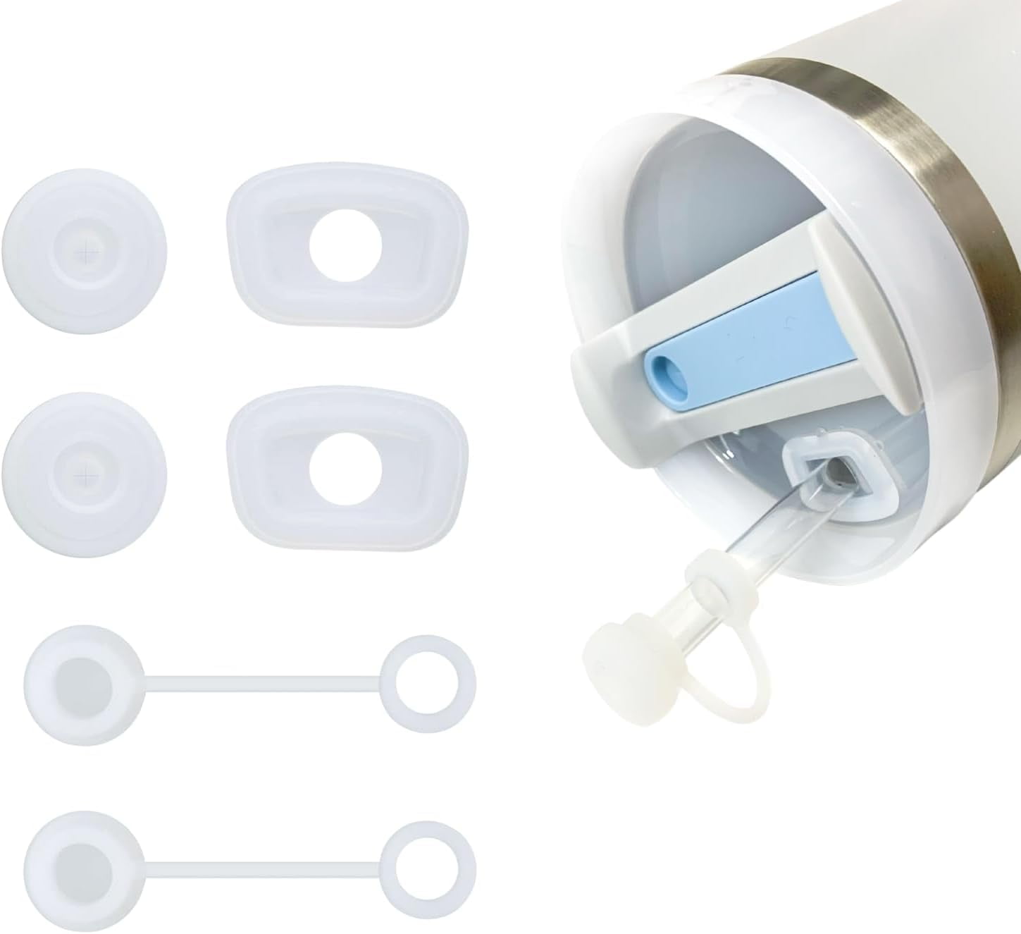 6pcs Silicone Spill Proof Stopper Compatible with Stanley 2.0 Tumbler ...