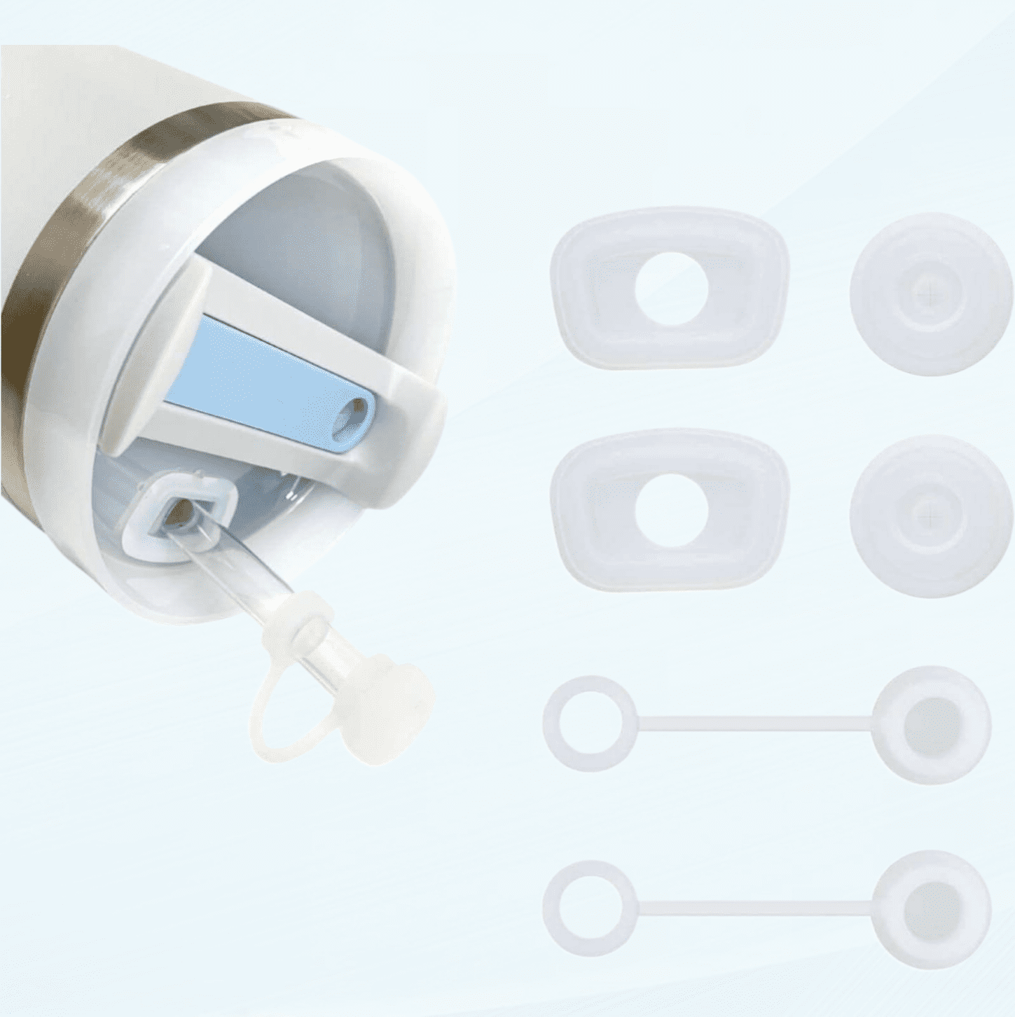 6pcs Silicone Spill Proof Stopper Compatible with Stanley 2.0 Tumbler ...