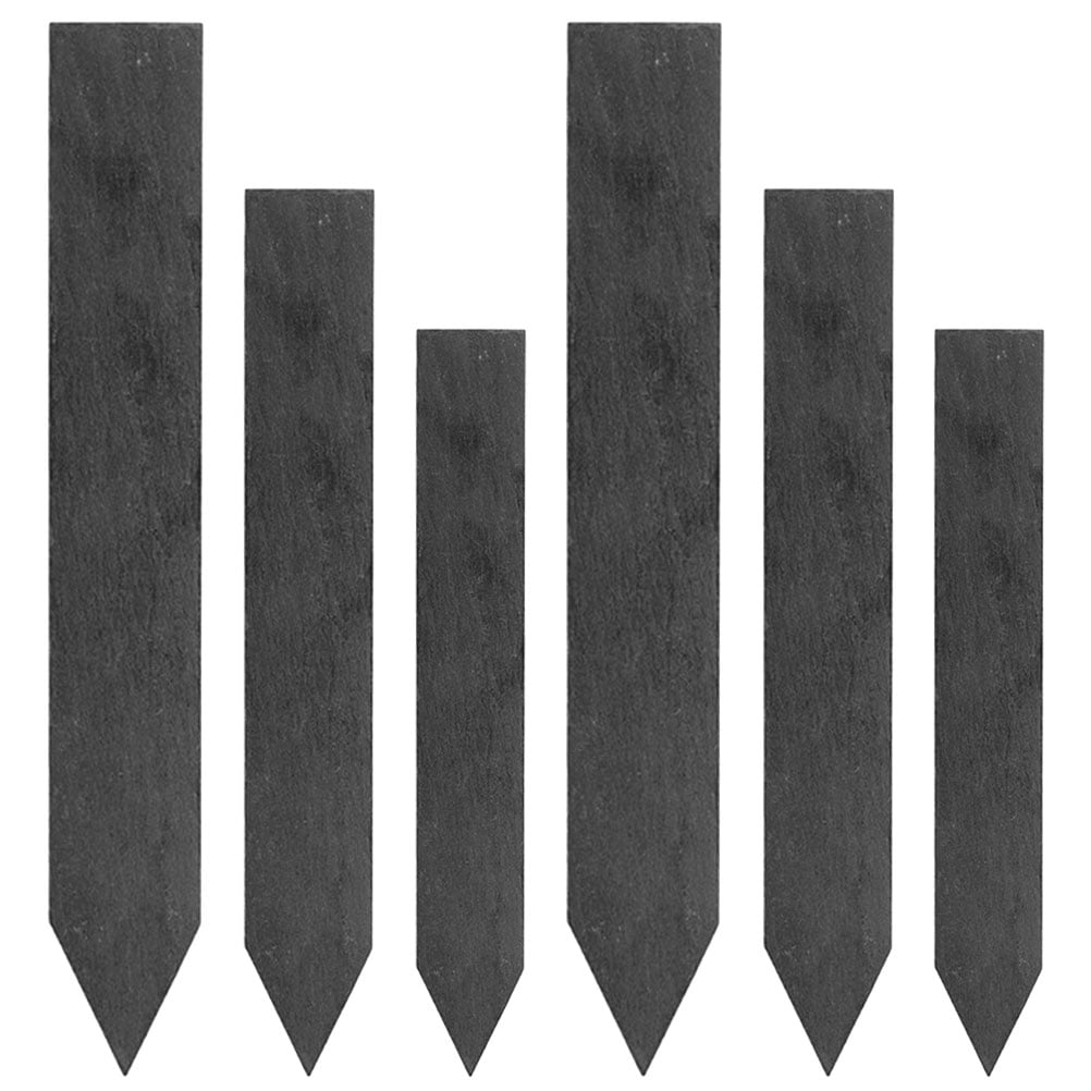 6pcs Slate Stone Garden Markers Reusable Garden Plant Labels Blackboard ...
