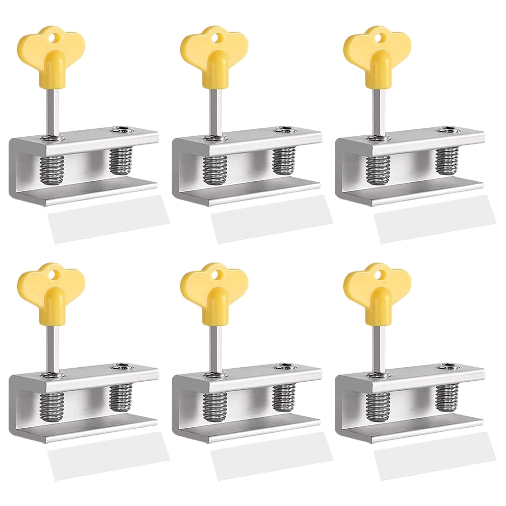 6pcs Sliding Window Locks with Key Window Security Stopper Door Lock ...