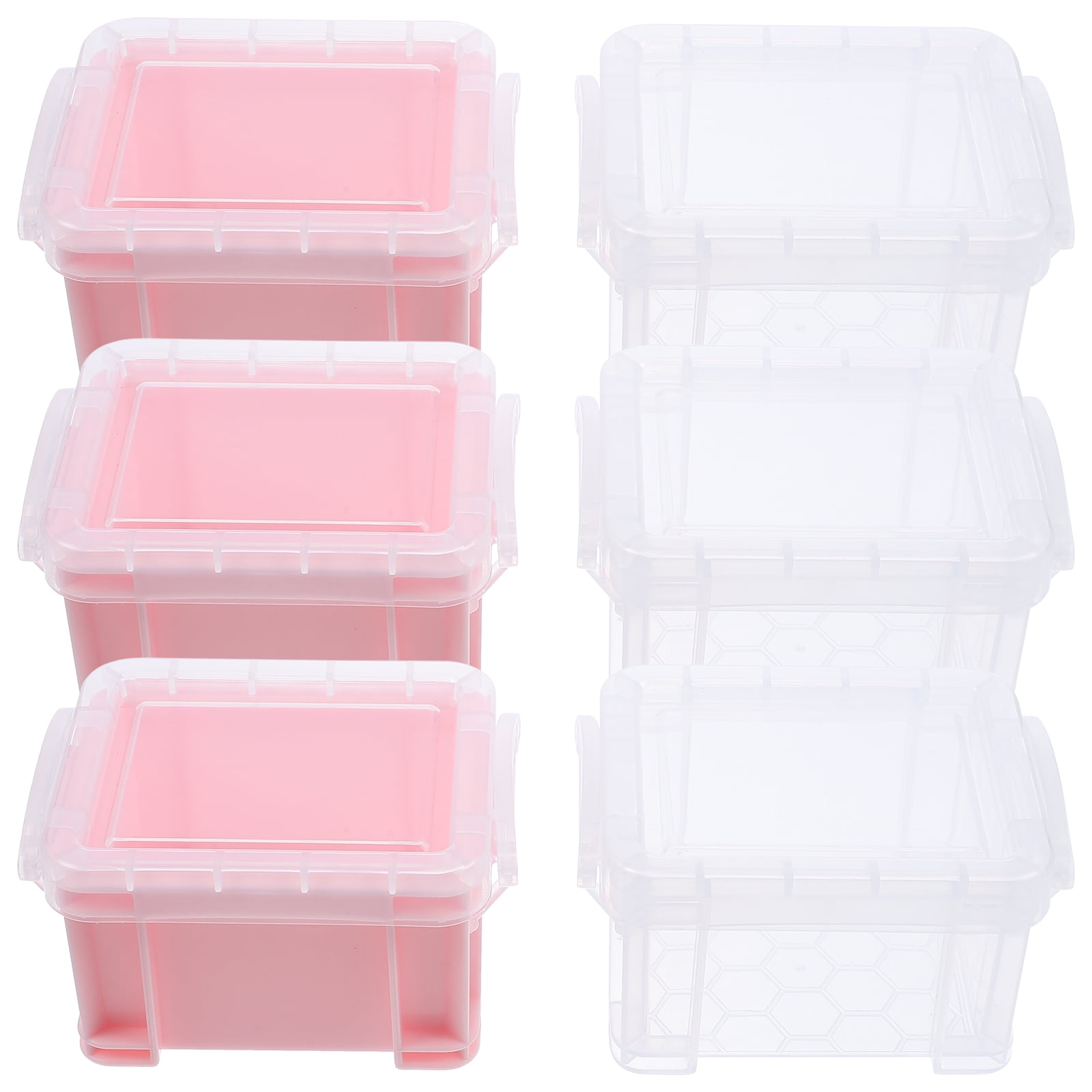 6pcs Small Containers with Lids Plastic Box Small Storage Box Plastic ...