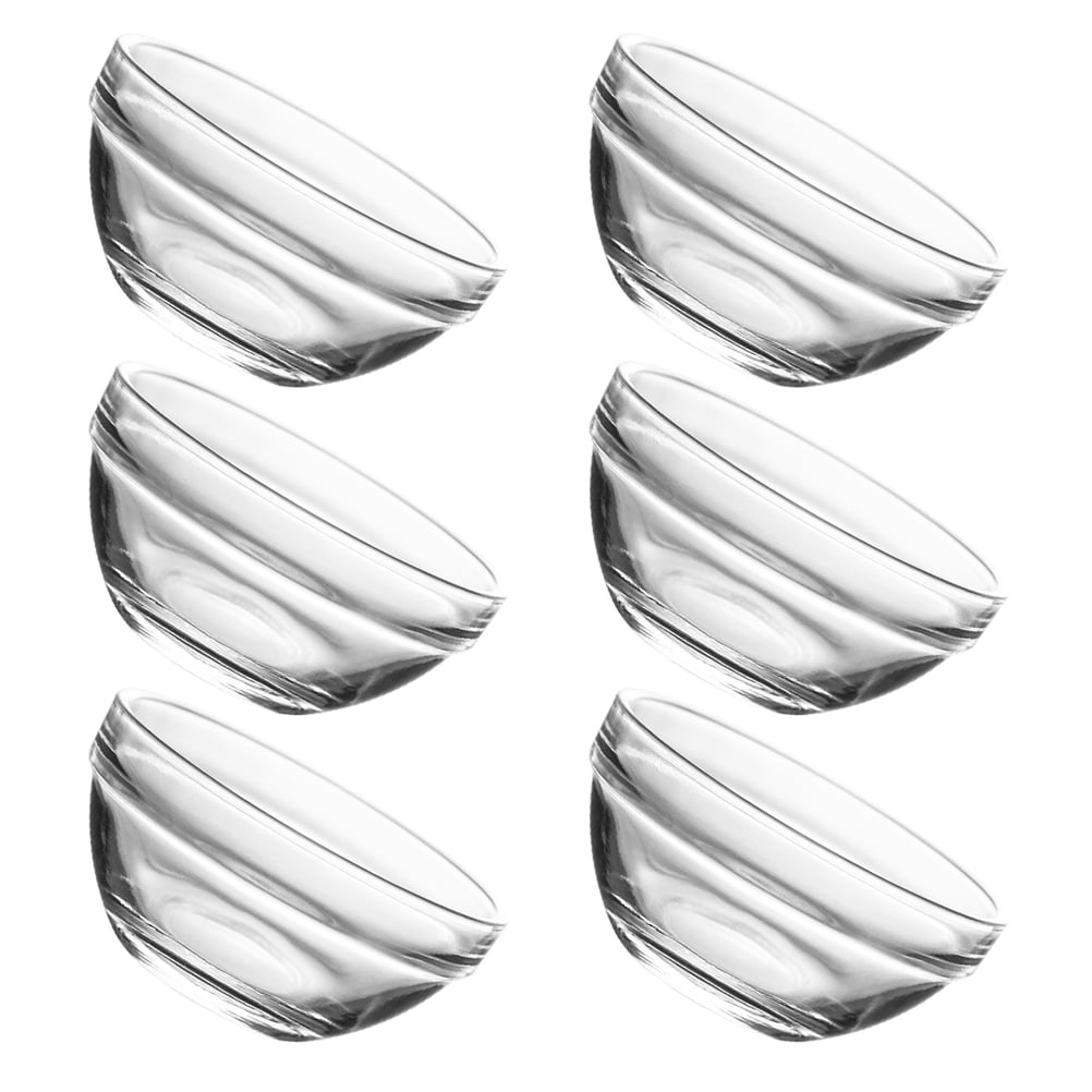 6pcs Small Glass Bowls Glass Mixing Bowls Glass Salad Bowls Clear Glass ...