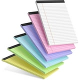 6pcs Small Note Pads 5x8 Colored Legal Pads Paper College Ruled Notepad ...