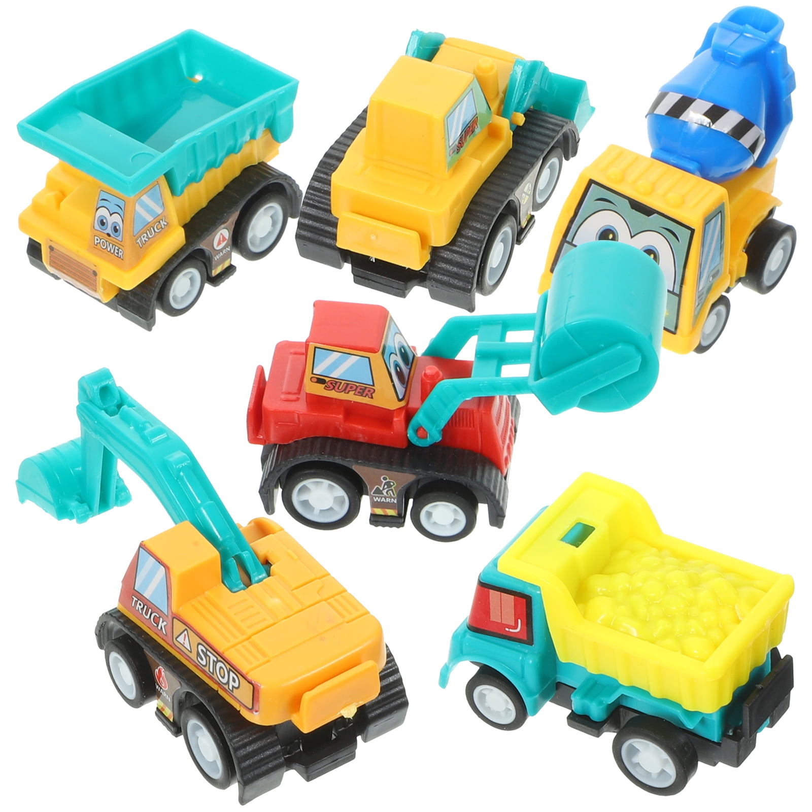 6pcs Small Pull Back Cars Mini Pull-back Cars Toy Vehicle Plastic Toys ...