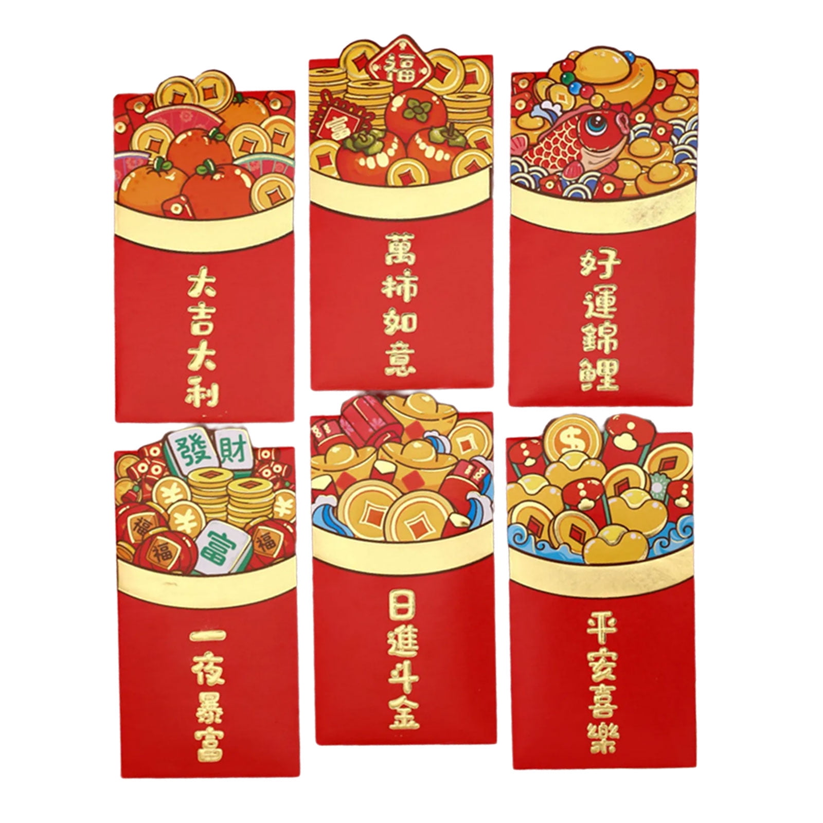 6pcs Snake Year Celebration Envelopes Traditional Luck Money Envelopes ...