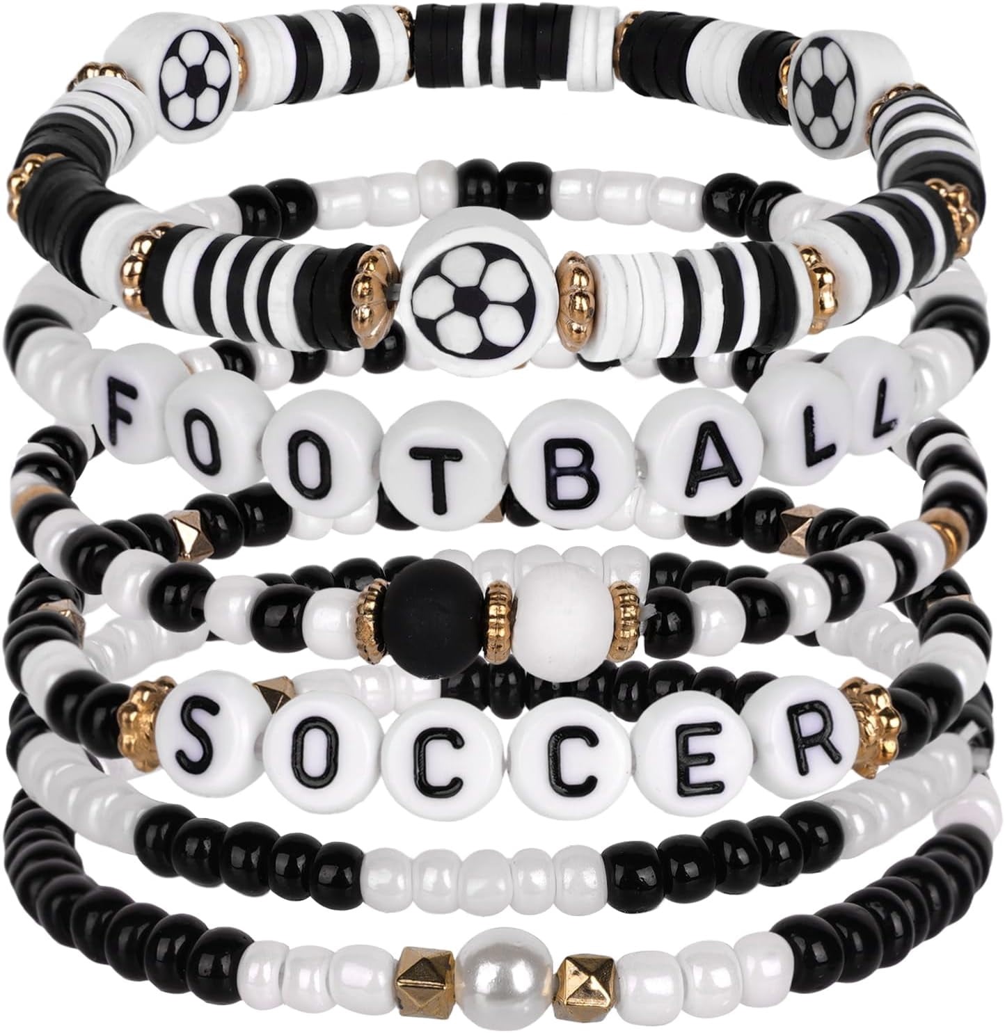 6pcs Soccor Bracelets for Women, Soccor Accessories Stuff Football ...