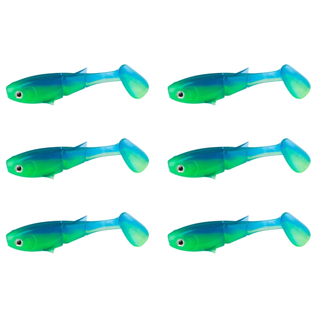 6pcs Soft Tail Fishing Lures Realistic Swimming Artificial Shrimp Lures ...