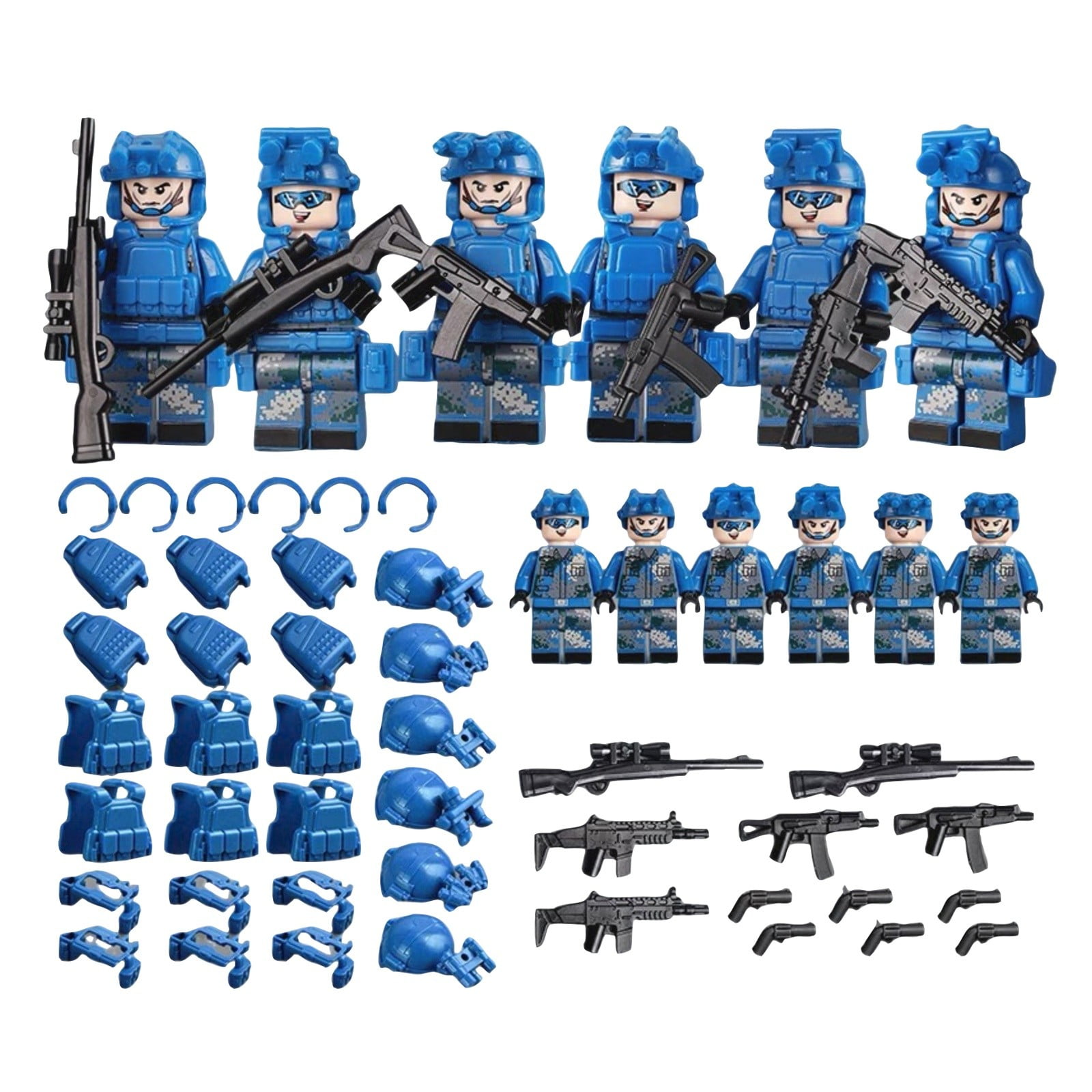 6pcs Soldier Sets, 2"Soldier Toy Building Sets, Battle Brick Army ...