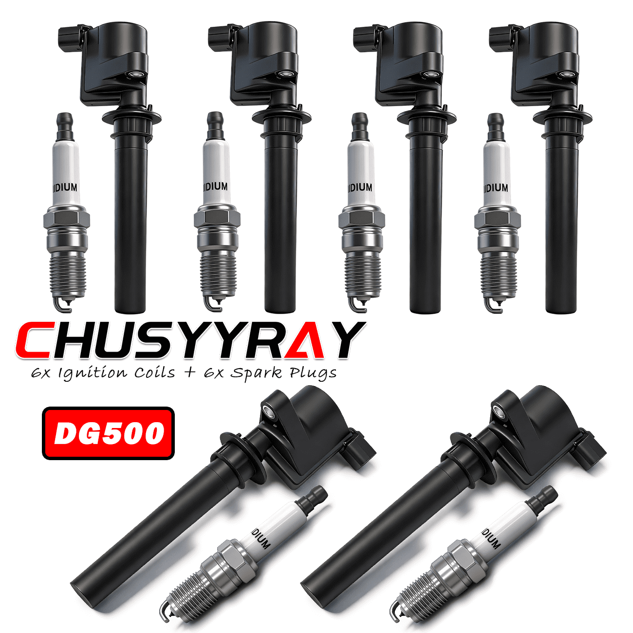 6pcs Spark Plugs + DG500 Ignition Coils for Mazda Tribute 3.0L V6 ...