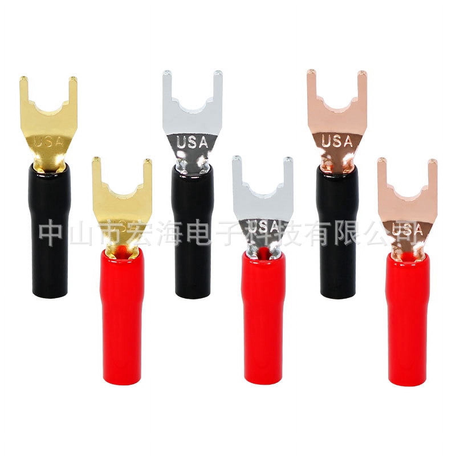 6pcs Speaker U-shaped Plug Audio Plug Adapter Banana Plug for Signal ...