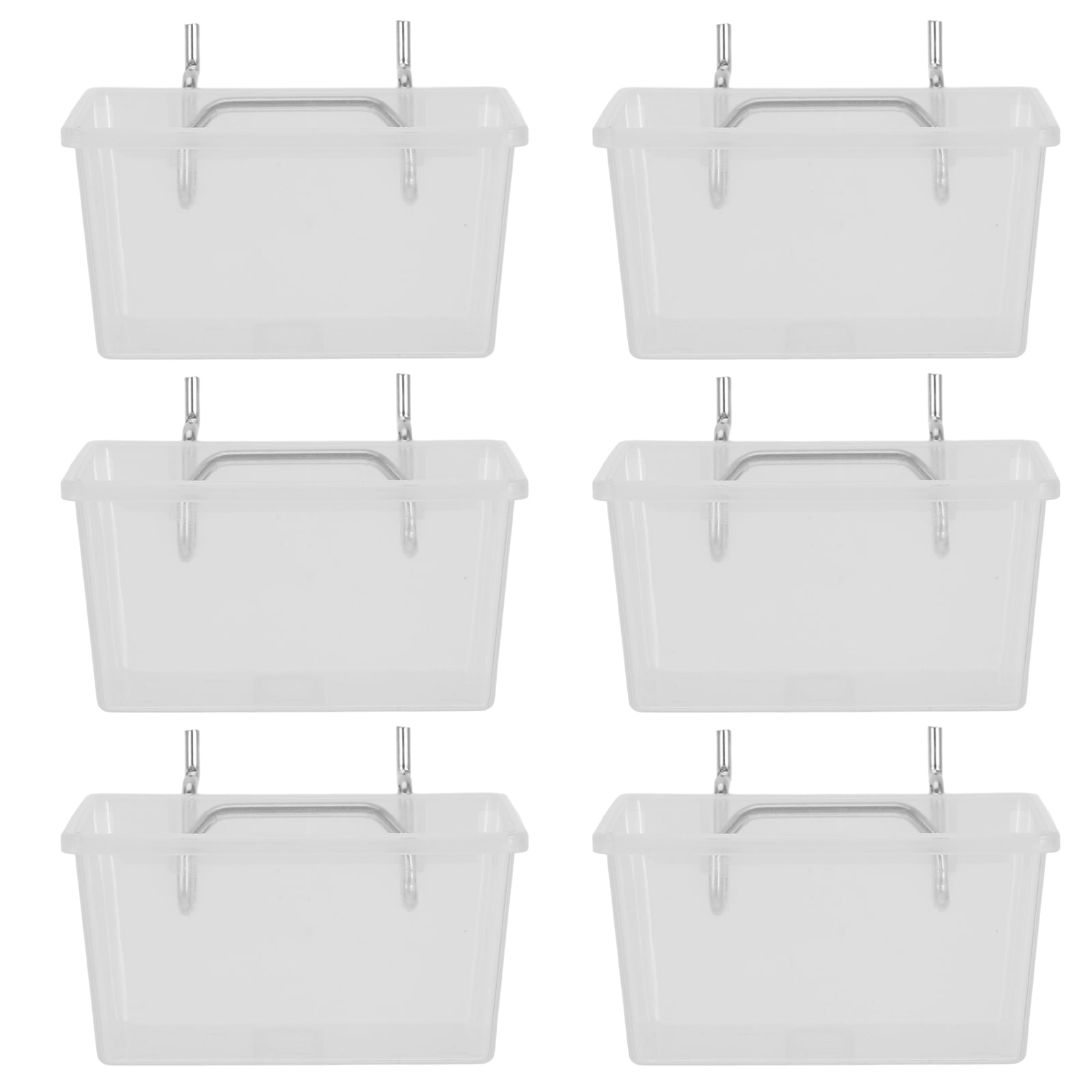 6pcs Square Peg Board Storage Bins With Hooks Cup Holder Pegboard ...