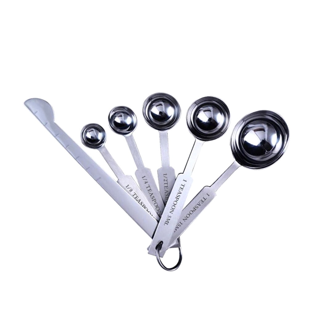 6pcs Stainless Steel Measuring Spoon Cooking Measure Spoon Cup ...