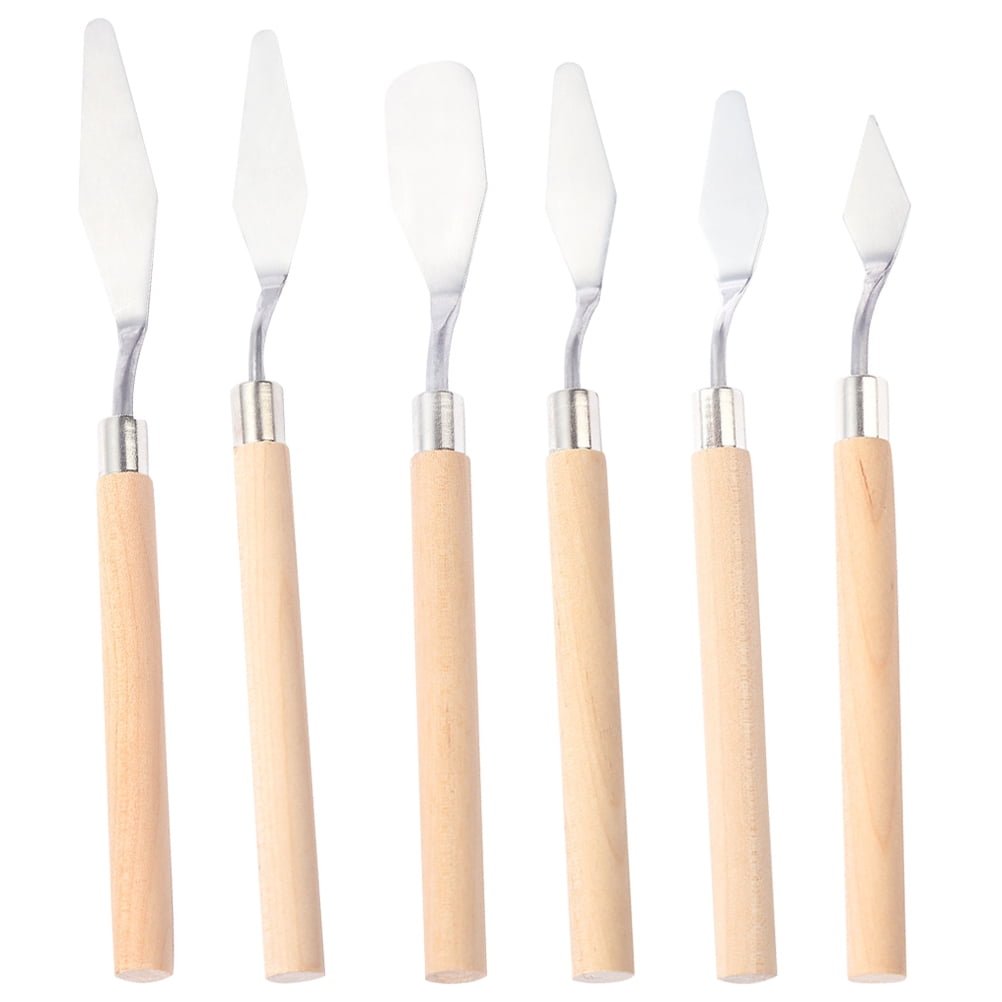 6pcs Stainless Steel Oil Painting Spatula Art Craft Metal Spatula with ...